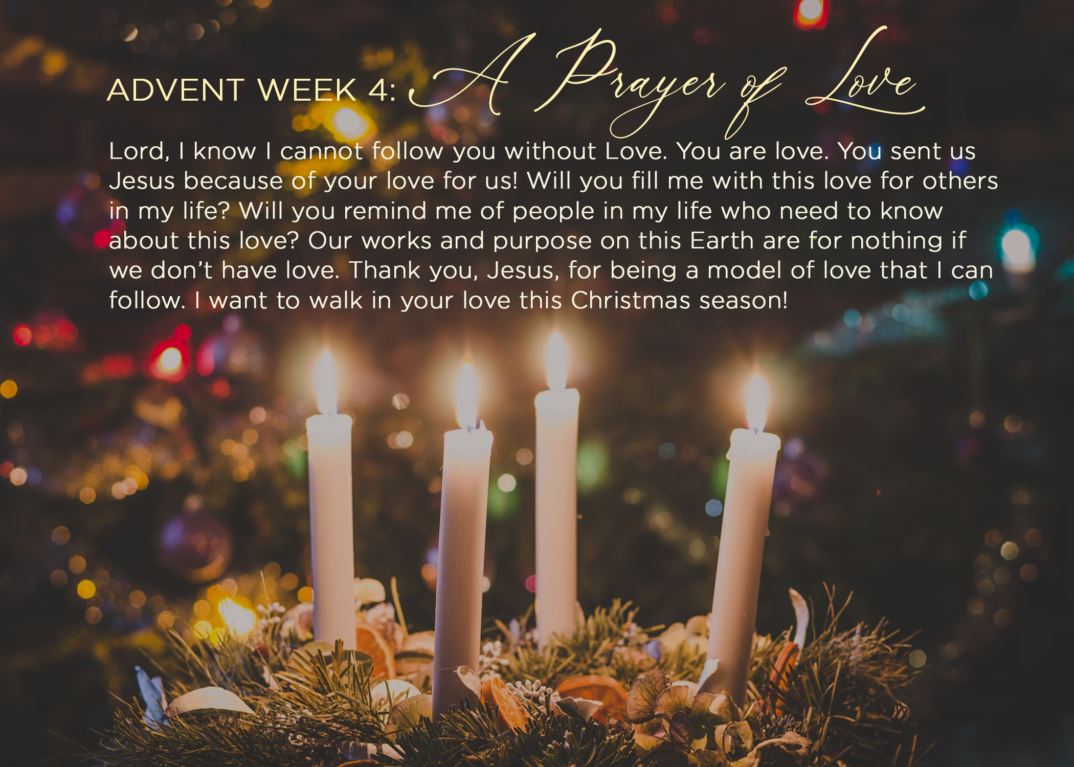 Reflecting on Advent Week 4: Love | KCIS 630